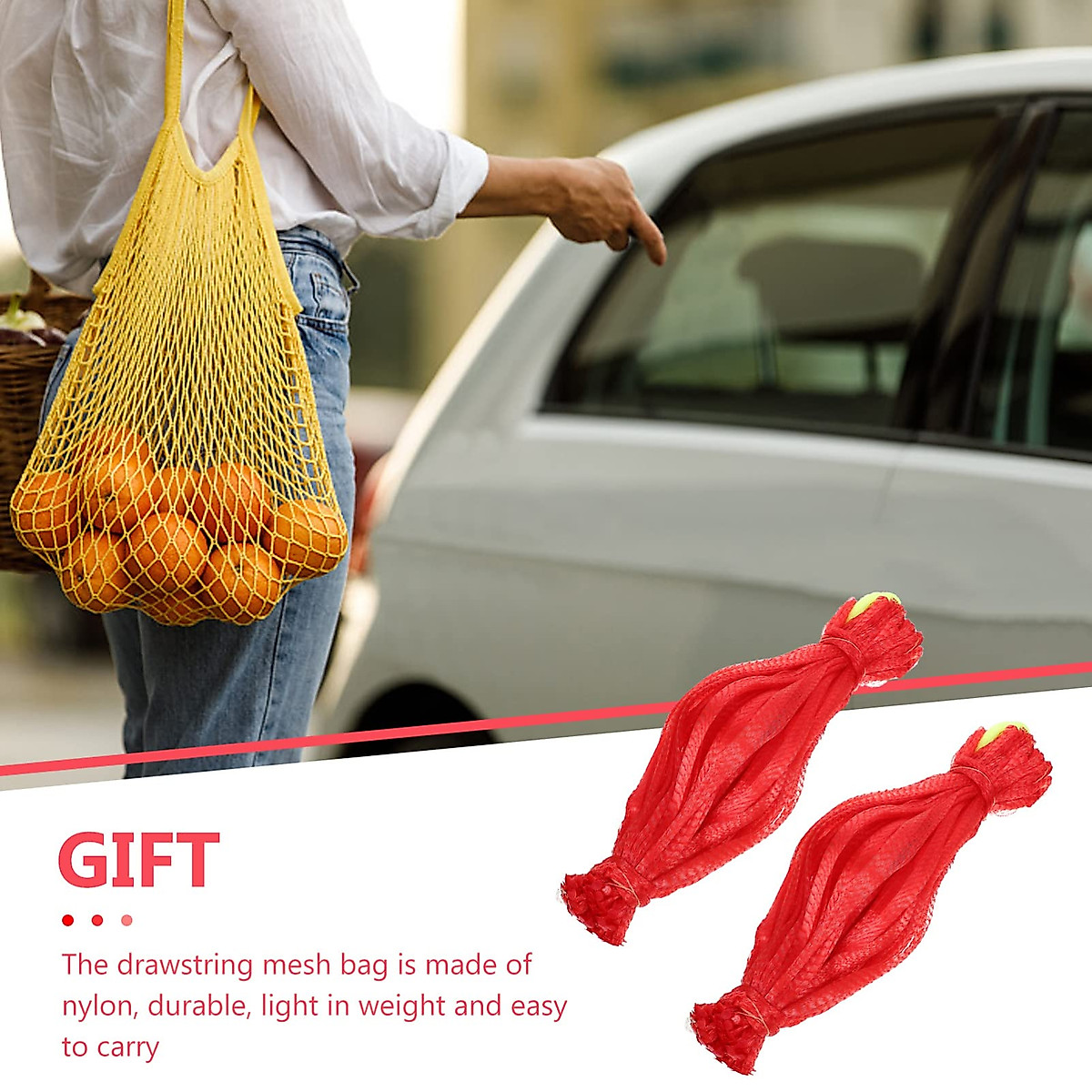 HANABASS 200pcs Mesh Produce Bags Seafood Boiling Bags Onion Fruits Mesh Produce Bags Reusable Net Bags for Vegetables and Fruits Boiling Bags for Cooking Crab Shellfish Crawfish Red