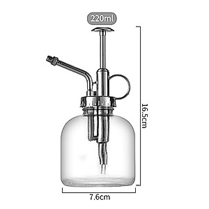 Smooth Flat Glass Watering Can Gardening Tools Glass Watering Can Gardening Plant Kettle Pressure Adjustable Sprayer