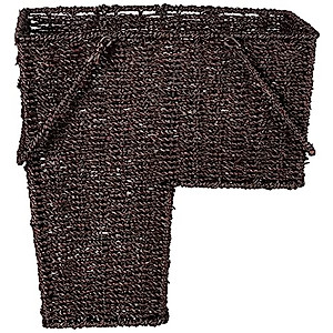 Trademark Innovations 15" Wicker Storage Stair Basket With Handles (Brown)