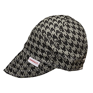 Comeaux Caps Reversible Black & Grey Houndstooth (7 7/8)