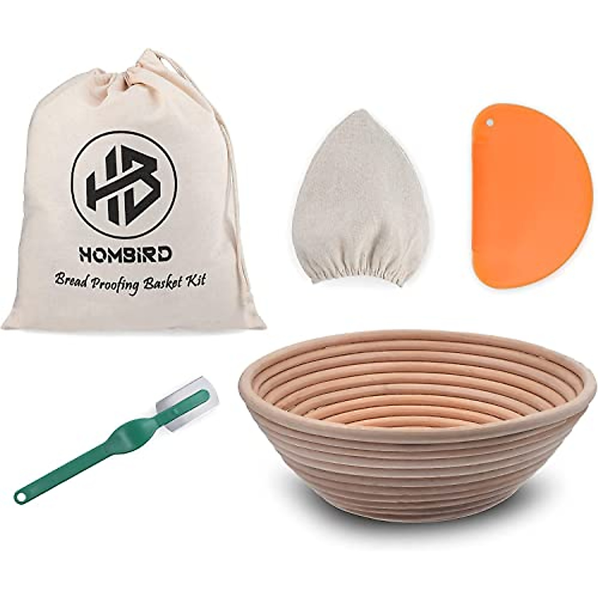 Banneton Bread Proofing Basket Set 9 Inch Sourdough Basket Bread Basket Proofing Banneton Proofing Basket for Bread Baking Sourdough Proofing Basket Bread Making Tools and Supplies Banneton Basket