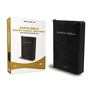 RVR60, Santa Biblia, Letra Grande, Tamaño Compacto, Leathersoft, Negro, Palabras de Jesús en Rojo (Spanish Edition)