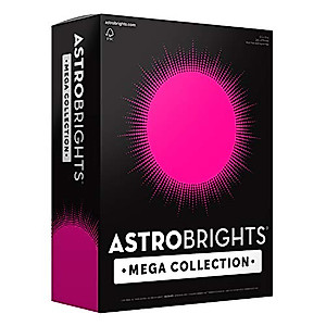Astrobrights Mega Collection, Colored Paper, Bright Pink, 625 Sheets, 24 lb/89 gsm, 8.5" x 11" - MORE SHEETS! (91674)