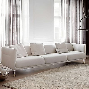 WEKIS Acrylic Furniture Legs 4 Inch Set of 4, Modern Clear Crystal Heavy Duty Furniture Replacement Legs for Sofa, Bench, Couch, Cabinet, TV Stand, Chair, Dresser