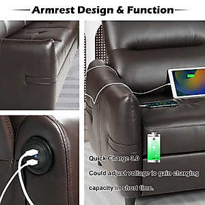 STHOUYN 85” Brown 3 Seater Couch with USB, Mid Century Modern Leather Sofas Couches for Living Room Small Spaces, Apartment Couch, Large Office Couch, Stain Resistant & 3 Tufted Cushion (Brown)