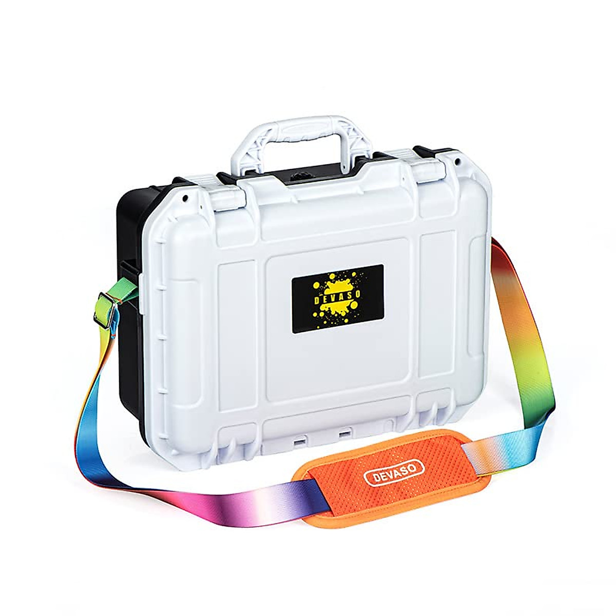 Honlyn Carrying Case for Nintendo Switch Waterproof Suitcase OLED Game Console Nintendo Mario Handle Card Box Accessories (black+white)