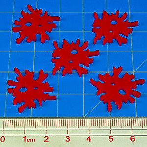 LITKO Blood Splat Tokens | Splatter | Alien | Orc | Casualty | Health | Wound | Pack of 5 |