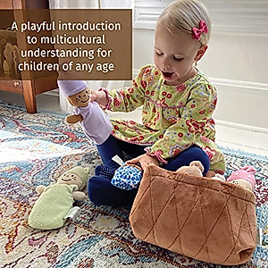 Creative Minds Basket of Babies Soft Baby Dolls, Sensory Toys, Multicultural, Diversity, Inclusion and Social Emotional Learning, Baby Toys for All Ages, Set of 6 Plush Dolls, Multicolor