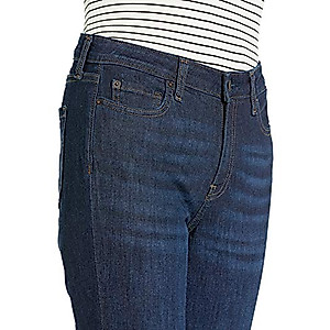 Amazon Essentials Women's Slim Straight Jean, Dark Wash, 12