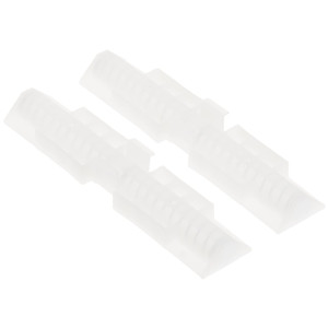 Prime-Line N 6539 7/8 In., White Nylon, Top Mount Bi-Fold Door Slide Guide, Acme (2 Pack)