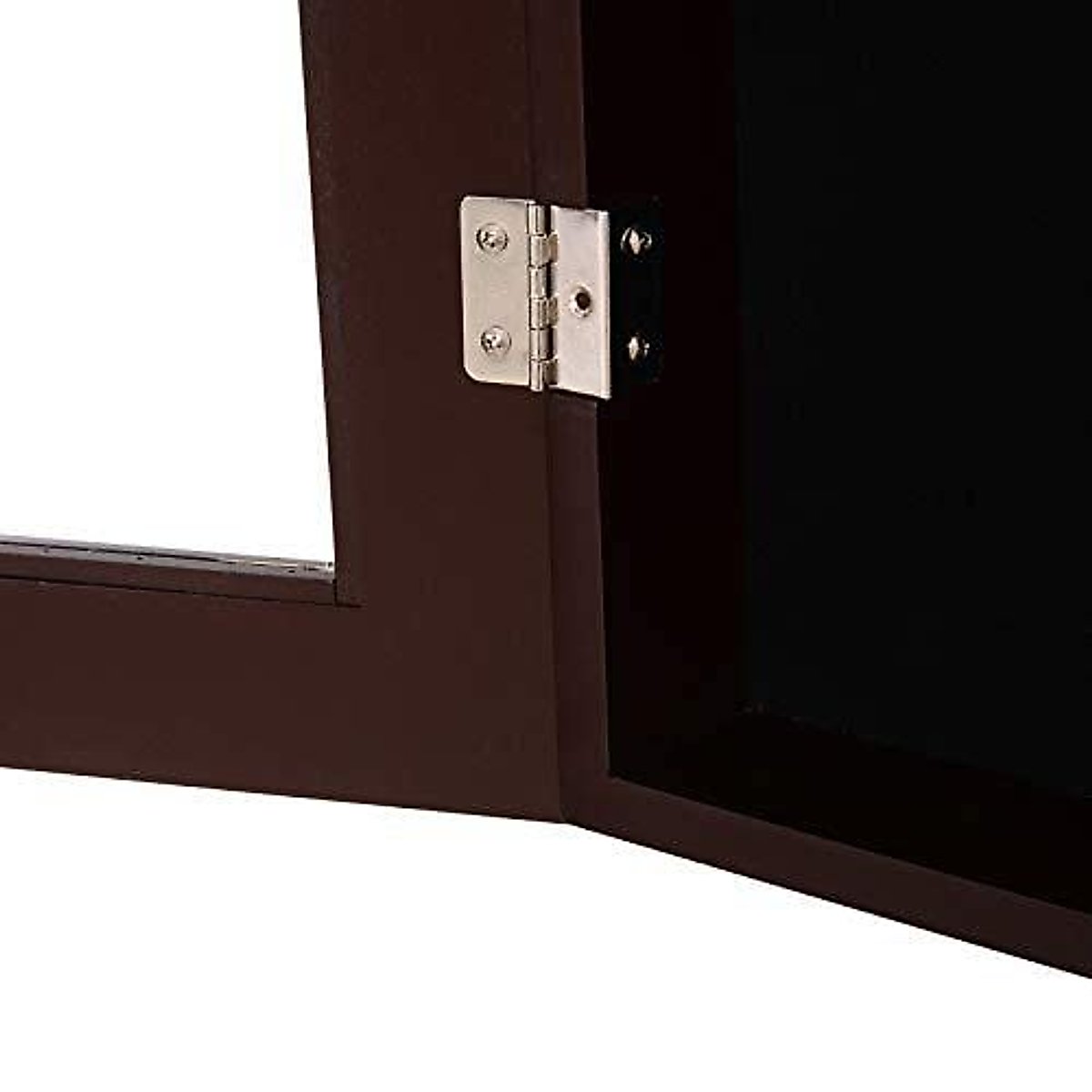 HOMCOM 24" x 32" Jersey Frame Display Case, UV-Resistant Jersey Shadow Box with 2 Keys, Hanger, Cherry Brown