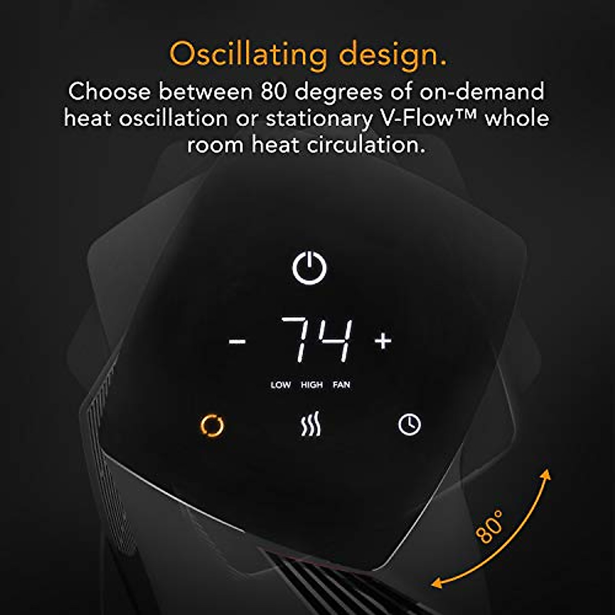 Vornado OSCTH1 Oscillating Tower Heater,Black