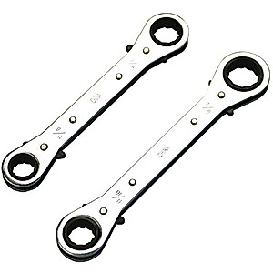 Apollo Tools DT1212 SAE Ratcheting Wrench Set, 5-Piece, Black