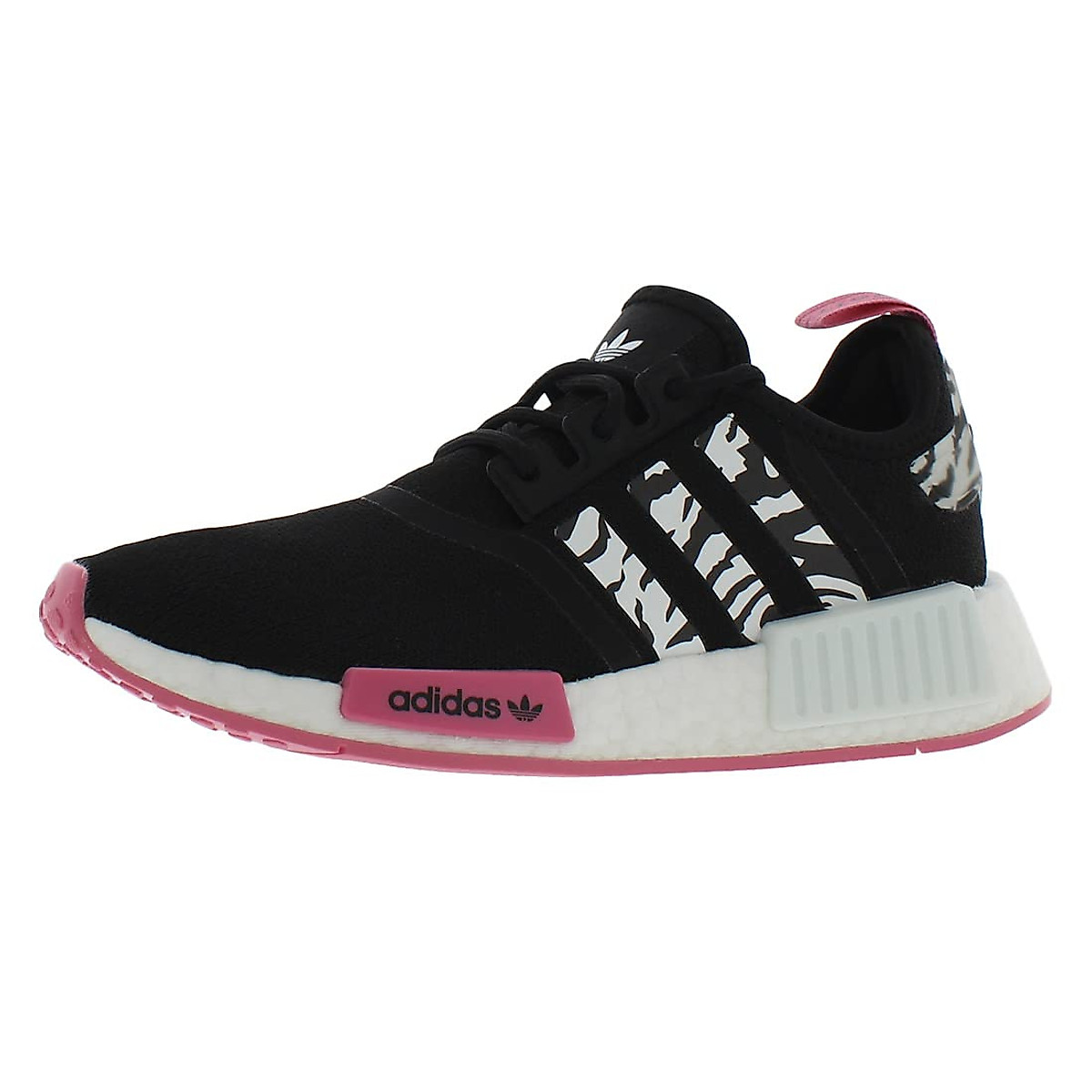 adidas Originals NMD R1 Primeblue Womens Shoes Size 8.5, Color: Black/White/Pink
