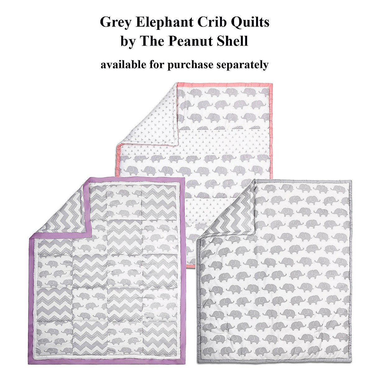 Grey Elephant Fitted Crib Sheet - 100% Cotton Baby Girl and Boy Jungle Animal Theme Nursery and Toddler Bedding