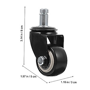 COOPHYA 5 Pcs Boss Chair Caster Computer Chair Wheels Carpets Gliding Wheels Workbench casters Castor Wheels Hardwood Floors Wheels Rubber Polyurethane (pu) Universal to Rotate Transport