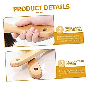 SEWOART Cleaning Brush Kitchen Brush Hair Dusting Brush Hand Broom Furniture Dust Sweeping Soft Brush Grout Cleaner for Tile Floors Baseboard Cleaner Tool with Handle Lotus Tree Brown