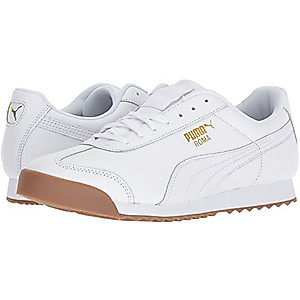 PUMA Mens Roma Sneaker, PUMA Mens White-PUMA Mens Team Gold, 9.5