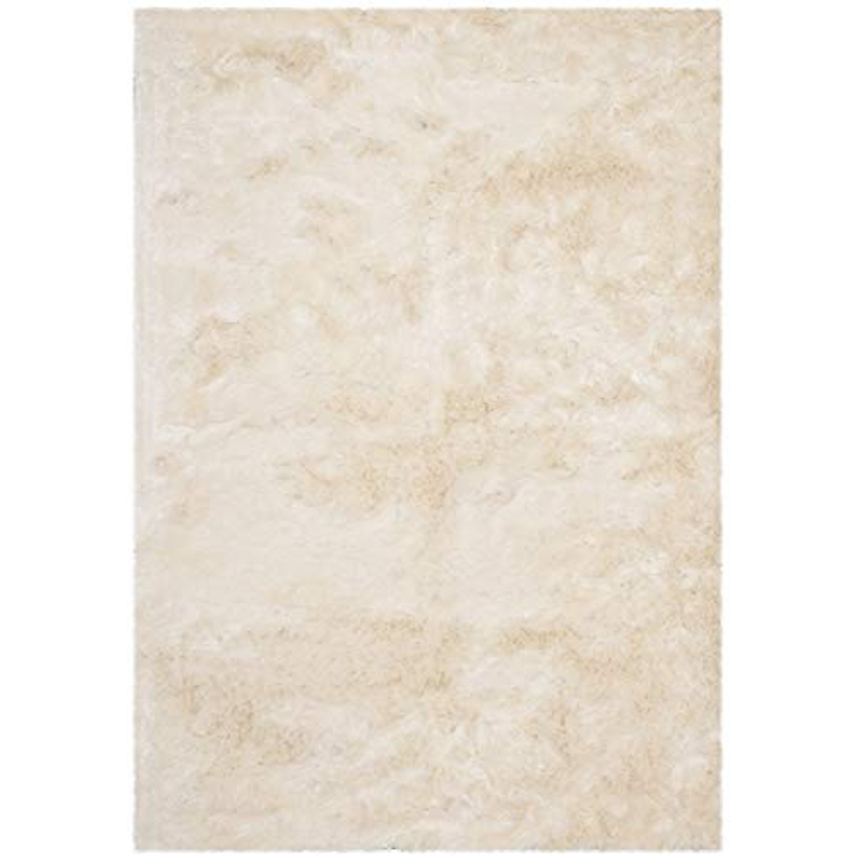 SAFAVIEH Paris Shag Collection Area Rug - 6' x 9', Ivory, Handmade Silken Glam, 2.5-inch Thick Ideal for High Traffic Areas in Living Room, Bedroom (SG511-1212)