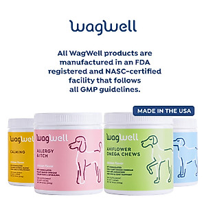 WagWell Mobility Chews – Vet Formulated Hip and Joint Supplement for Dogs - Natural Dog Joint Supplement with Glucosamine and MSM – Dog Joint Supplement for Large Breeds and Small Breeds, 60 Chews