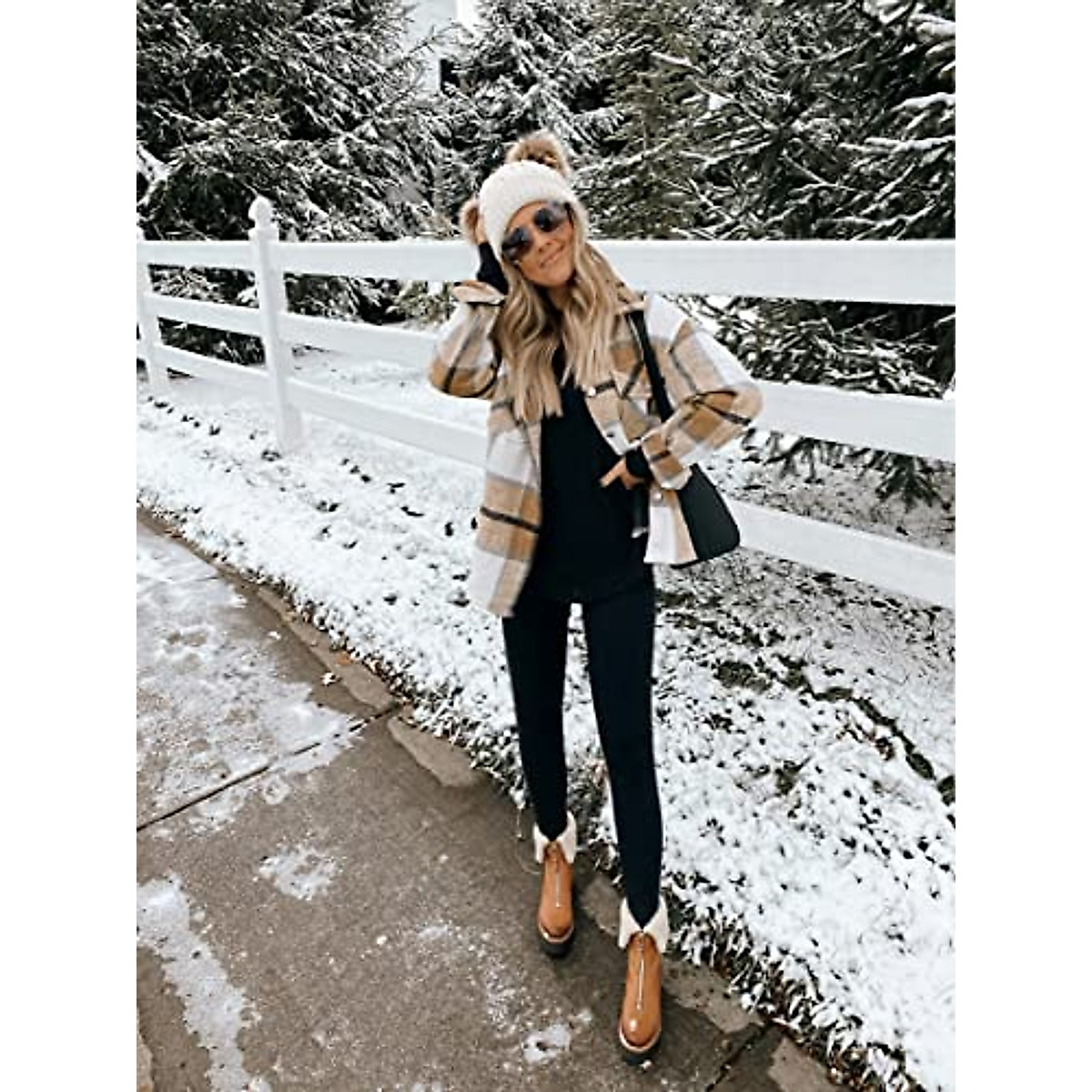 2 Pack Fleece Lined Leggings Women-High Waisted Winter Tummy Control Thermal Warm Yoga Pants for Hiking Workout(Small-Medium, A-2 Pack-Black,Black)