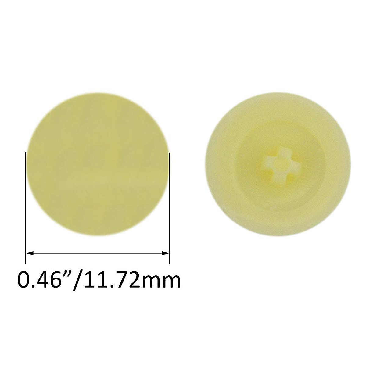 TOVOT 300PCS Beige Screw Caps Self-Tapping Decorative Screw Caps Plastic Screw Covers for Phillips Screw (0.46")