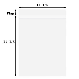 Golden State Art, Pack of 100 11 1/4 x 14 1/8 Clear Bags for 11x14 Mat Matting