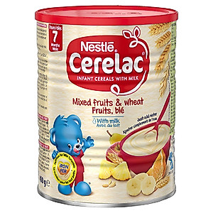 Nestle Cerelac Infant Cereal with Milk from 8 Months Mixed Fruits & Wheat - 14 oz