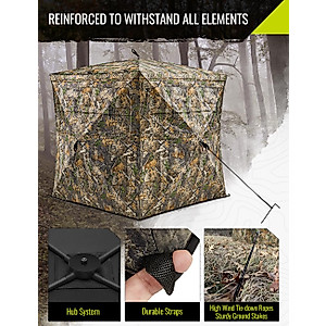 TIDEWE Hunting Blind See Through with Carrying Bag & Hunting Rangefinder with Rechargeable Battery 700Y