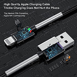 2Pack 10ft iPhone Charger Cable, [ Apple MFi Certified ] Long Lightning Cable 10 Foot, High Fast 10 Feet Apple Charging Cable Cord for Apple iPhone 14/14 Pro Max/13 Mini/12/11/XS/XR/8/7Plus/6s/5s iPad