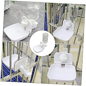 Balacoo 2 pcs automatic feeder rabbit water feeder drinking water machine dispenser automatic rabbit feeder bunny water dispenser pet water dish water cage plastic white chinchilla