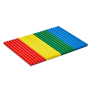 Juvale 24 Pack of Rhythm Sticks for Kids Bulk - 8 inches Wooden Lummi Sticks Music Toys - Classroom Preschool Percussion Instruments (4 Colors)