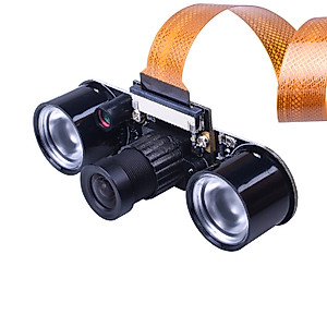 kuman for Raspberry Pi Camera Module 5MP 1080p OV5647 Sensor HD Video Webcam Night Vision for All Vision Raspberry Pi Model B/B+ A+ RPi 4/3/ 2/1 /Zero/Zero W with FFC/FPC Cable SC15-1