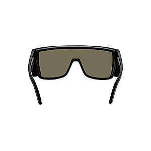 BOMBER Saftey Glasses for Men and Women, Blue Mirror Safety Lens, with Matte Black Square Frame and Non Slip Foam lining, Removable Side Shields included, z87 Compliant - BZ103BM