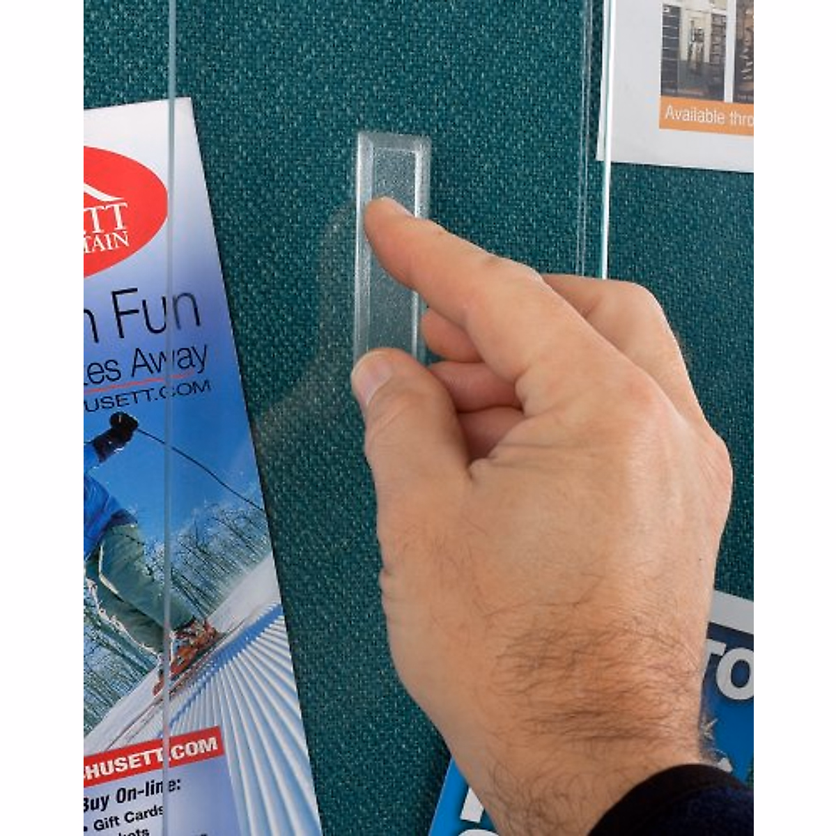 4 x 3 Foot Teal Fabric Tack board for Wall Mount Use, Locking Sliding Glass Door, 48 x 36 Inch Enclosed Bulletin Board for Indoor Use - Black Aluminum with Teal Fabric