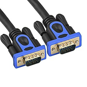 VGA Cable, VGA to VGA HD15 Monitor Cable SVGA M/M HD Cable Gold Plated Connectors Support 1080P Full HD for PC, HD TV, Projector, etc 6 Feet