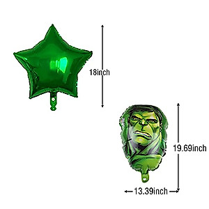 KAREENA The Incredible Hulk Birthday Balloons Supplier Superhero 3rd Decorations Green Number 3 32Inch for Kids Baby Shower (The Birthday)