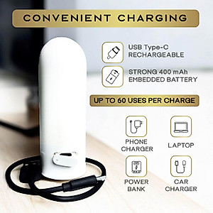 ALDIM Premium Portable Bidet for Toilet Travel, High Pressure Handheld Electric Bidet Sprayer with 350ml Water Bottle, USB Rechargeable Mini Bidet for Personal Hygiene On The Go, Bathroom Butt Shower