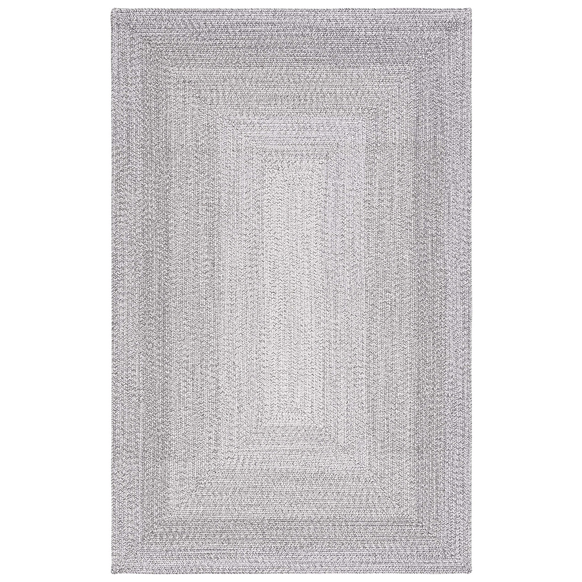 SAFAVIEH Braided Collection Accent Rug - 4' x 6', Grey, Handmade Farmhouse, Ideal for High Traffic Areas in Entryway, Living Room, Bedroom (BRA220F)