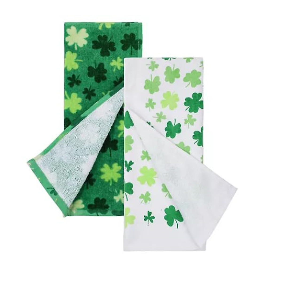Celebrate St. Patrick's Day Together Shamrock Melody Cotton Kitchen Dish Towels, 2-Pack