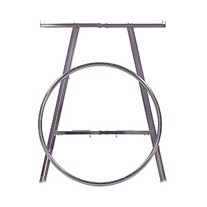 Round Chrome Rack For Clothes, Round Garment Rack, Display Retail Rack, Adjustable Round Rack, Adjustable Height, 36 Inches Diameter