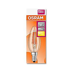 OSRAM LED lamp/Base: E14 / Warm White / 2700 K / 6 W/Replacement for 60 W Incandescent Bulb/PARATHOM Retrofit Classic B [Energy Efficiency Class A++] / Pack of 10