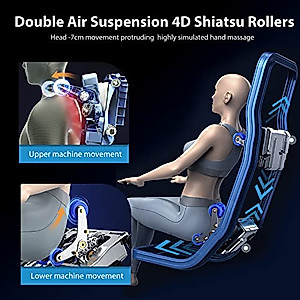 COMFIER 4D Massage Chair Zero Gravity Full Body,Back Massager for Recliner Chair,Deluxe Ultra-SL Track,18 Auto Programs,Rolling,Heat,Air Compression,Yoga Stretch,Body Scan,Bluetooth,Foot Roller