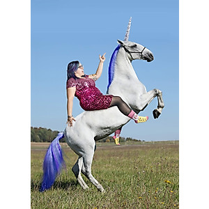 Blue Q Women's Funny Crew Socks ~ Always Be A Unicorn. (fit shoe size 5-10)