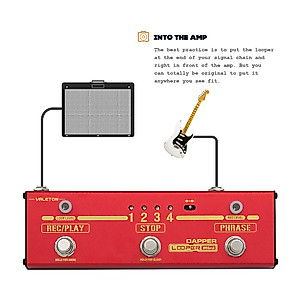 VALETON Guitar Headphone Amplifier Multi Effects Pocket Rechargeable Rushead Max Mini Practice Amplifier (Looper MES-7)