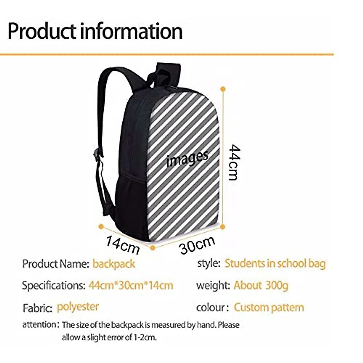 Ponxn DJ Music Backpack School Student Books Bag Laptop Notebook PC Shoulder Bag, mb