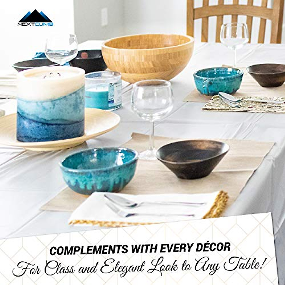 NextClimb Rectangle Vinyl Tablecloth (3 Pack) 54 x 108 inches - THICKEST Heavy Duty Table Cloth - Disposable Or Reusable White Plastic Outdoor Party Table Covers