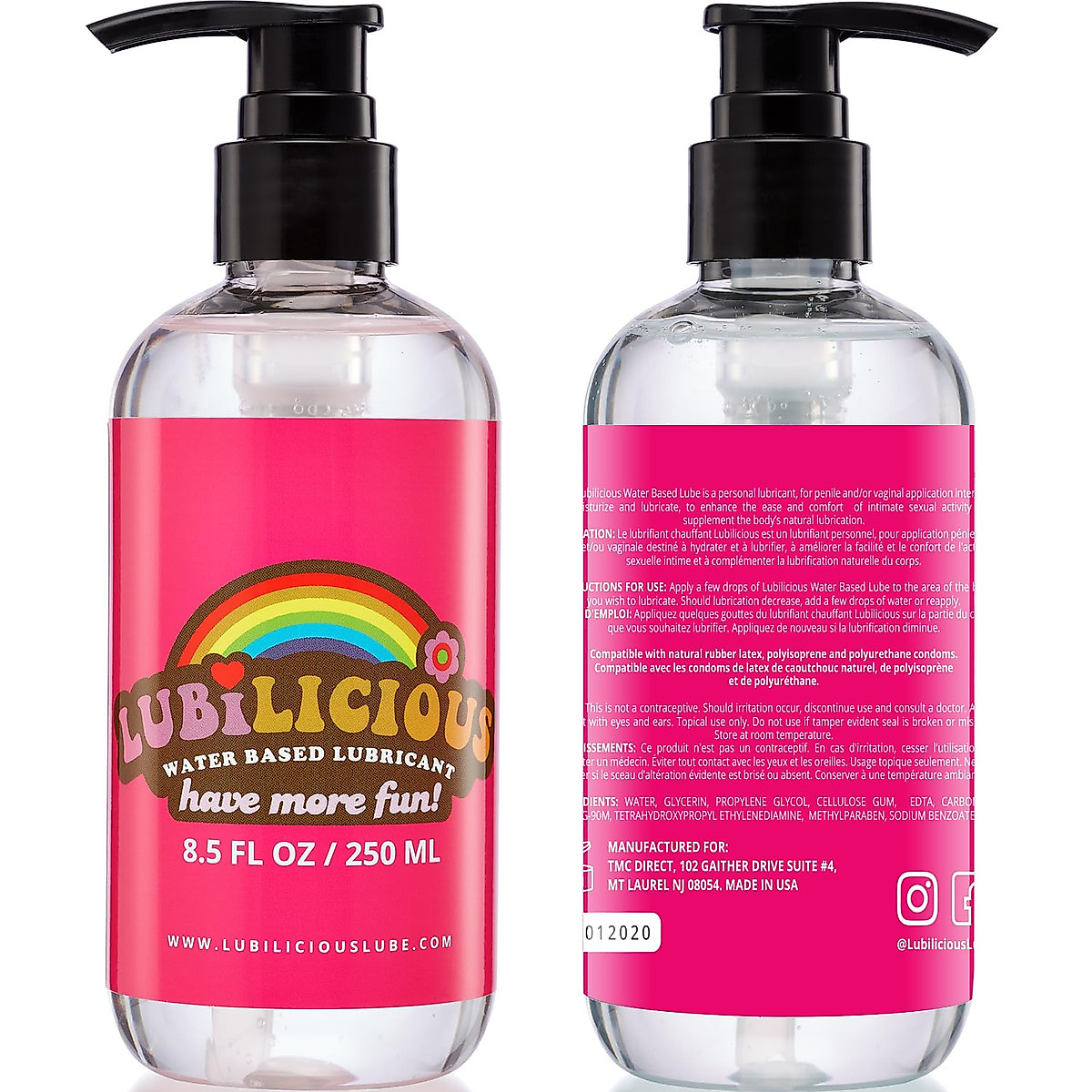 Lubilicious Water Based Lube – 8.5 oz Pump Top – Top Choice for Smooth, Reliable Lubricants – Premium Water Based Lubricant & Personal Lubricants for Privacy – Long-Lasting Non-Sticky Formula