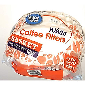 Great Value Coffee Filters Basket White Paper 8 - 12 cup (1000 count)