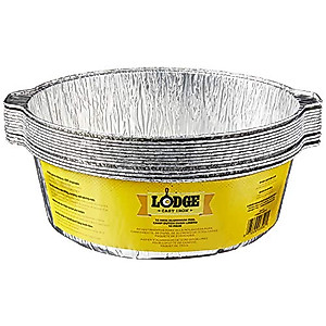 Lodge A12F12 12-Inch Aluminum Foil Dutch Oven Liners, 12-Pack, Silver